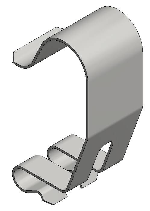 Stainless steel cover clamp for wire mesh duct h=35mm - clip-on - 7604 ...